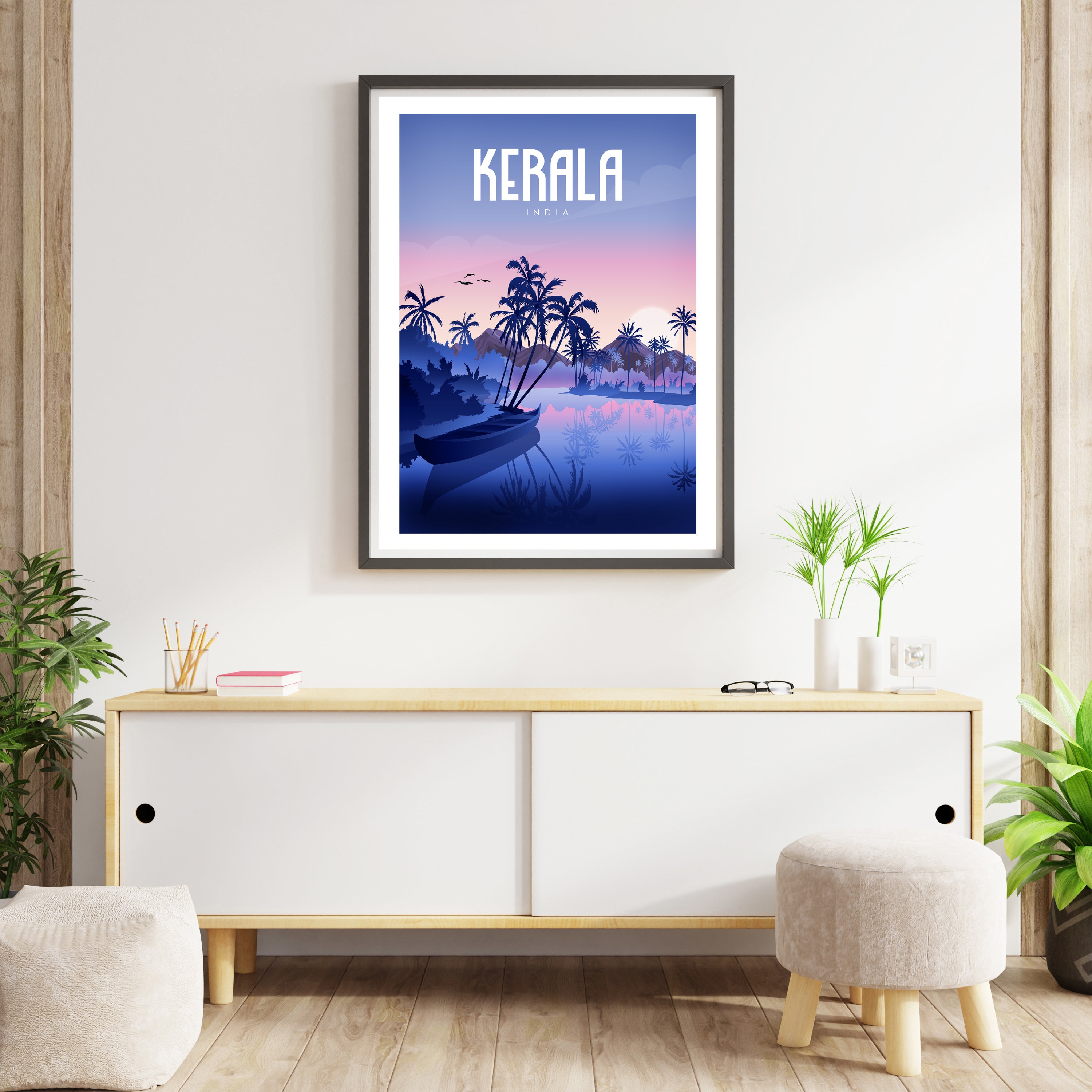 Kerala Poster, Kerala Wall Art, Kerala Travel Poster, India Wall Art ...