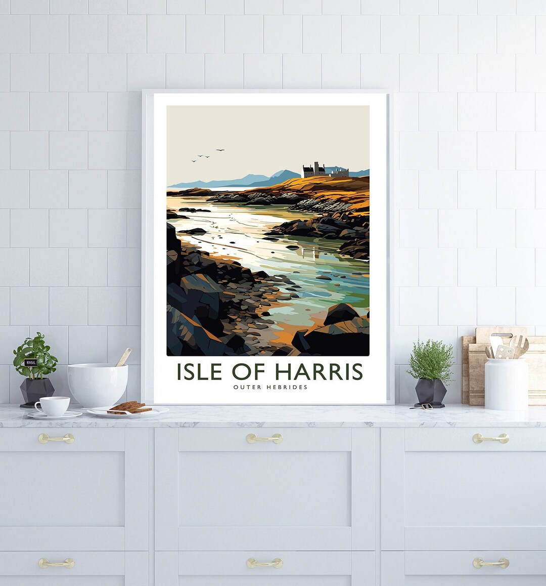 Isle of Harris Poster, Scottish Poster, Hebrides Poster, Scotland Wall ...