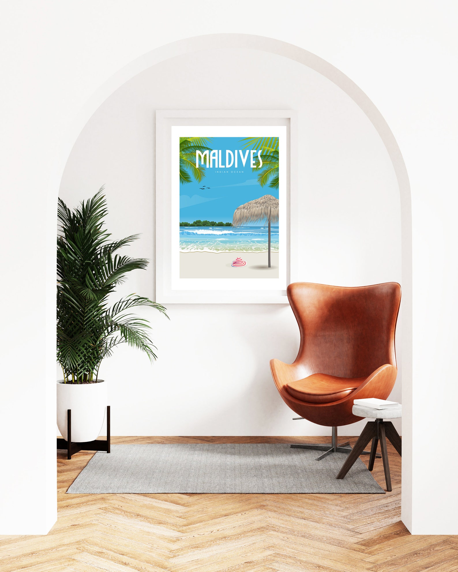 Maldives Poster, Maldives Travel Poster, Maldives Wall Art, Coastal ...