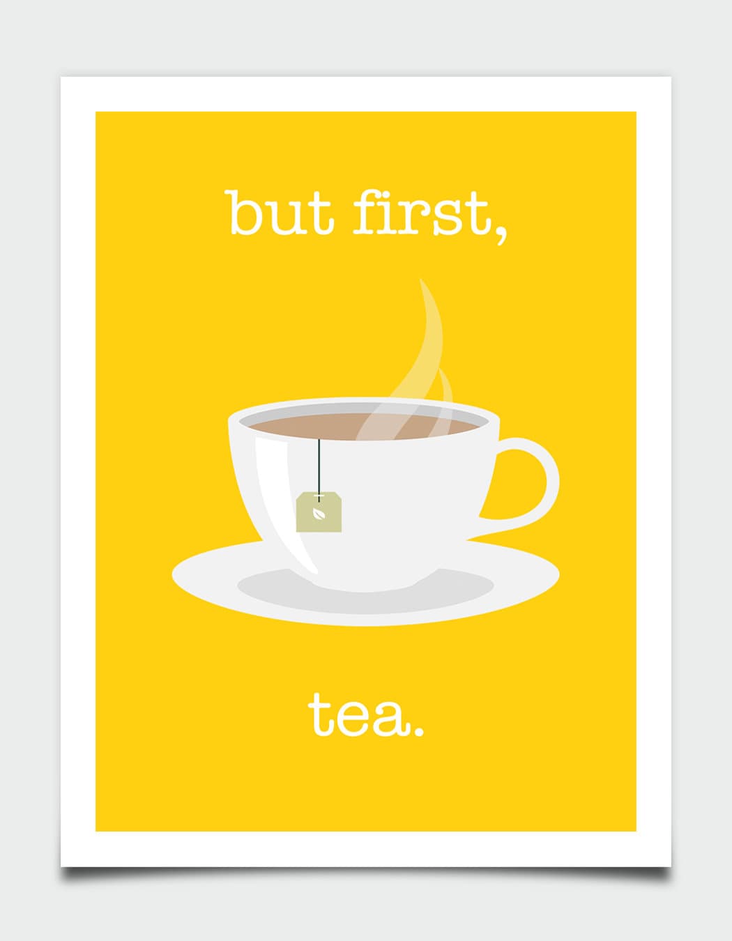 But First Tea Tea Poster Tea Quote Kitchen Print Breakfast | Etsy