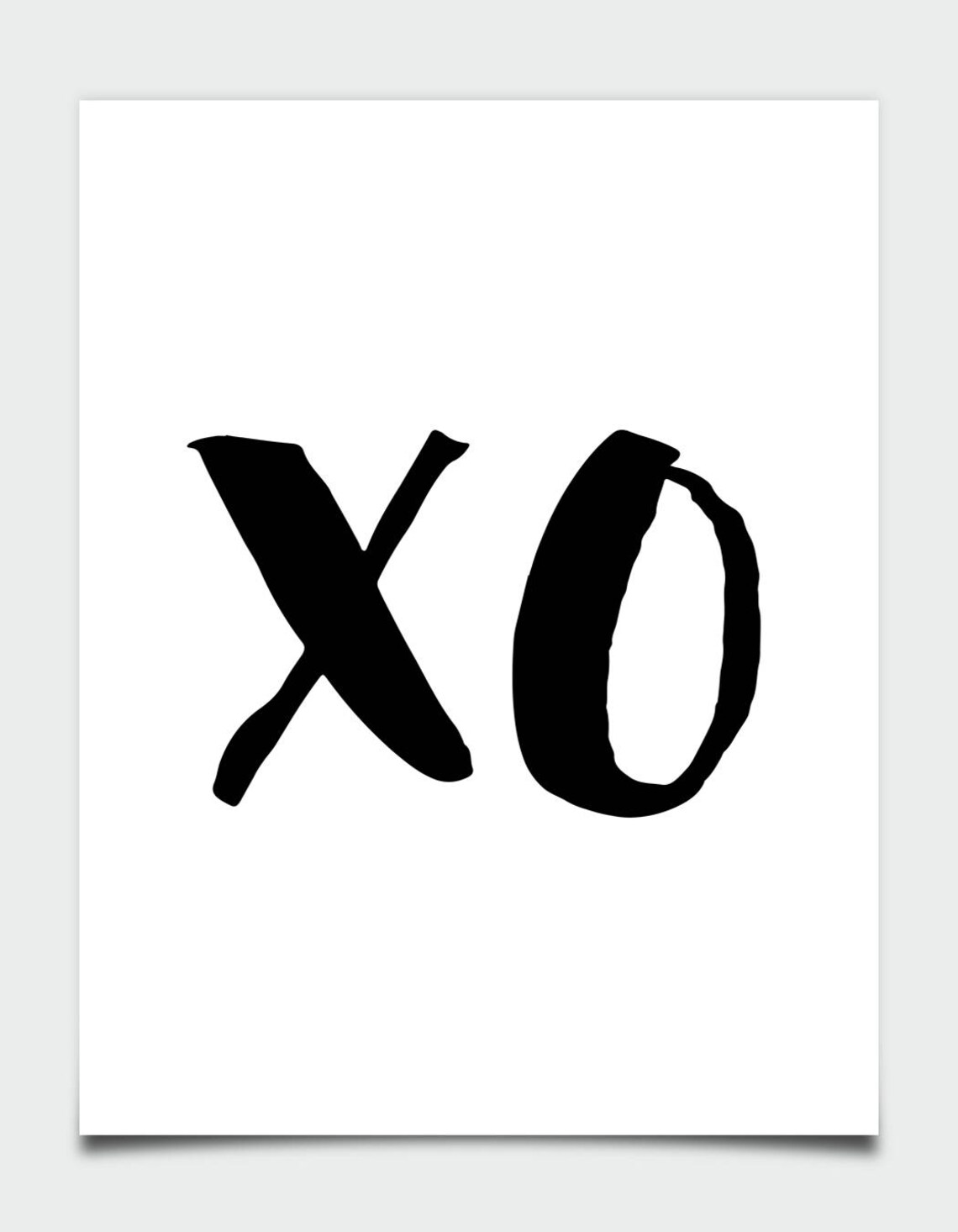XO Art XO Print Love Print Love Quote Black and White Art - Etsy Australia