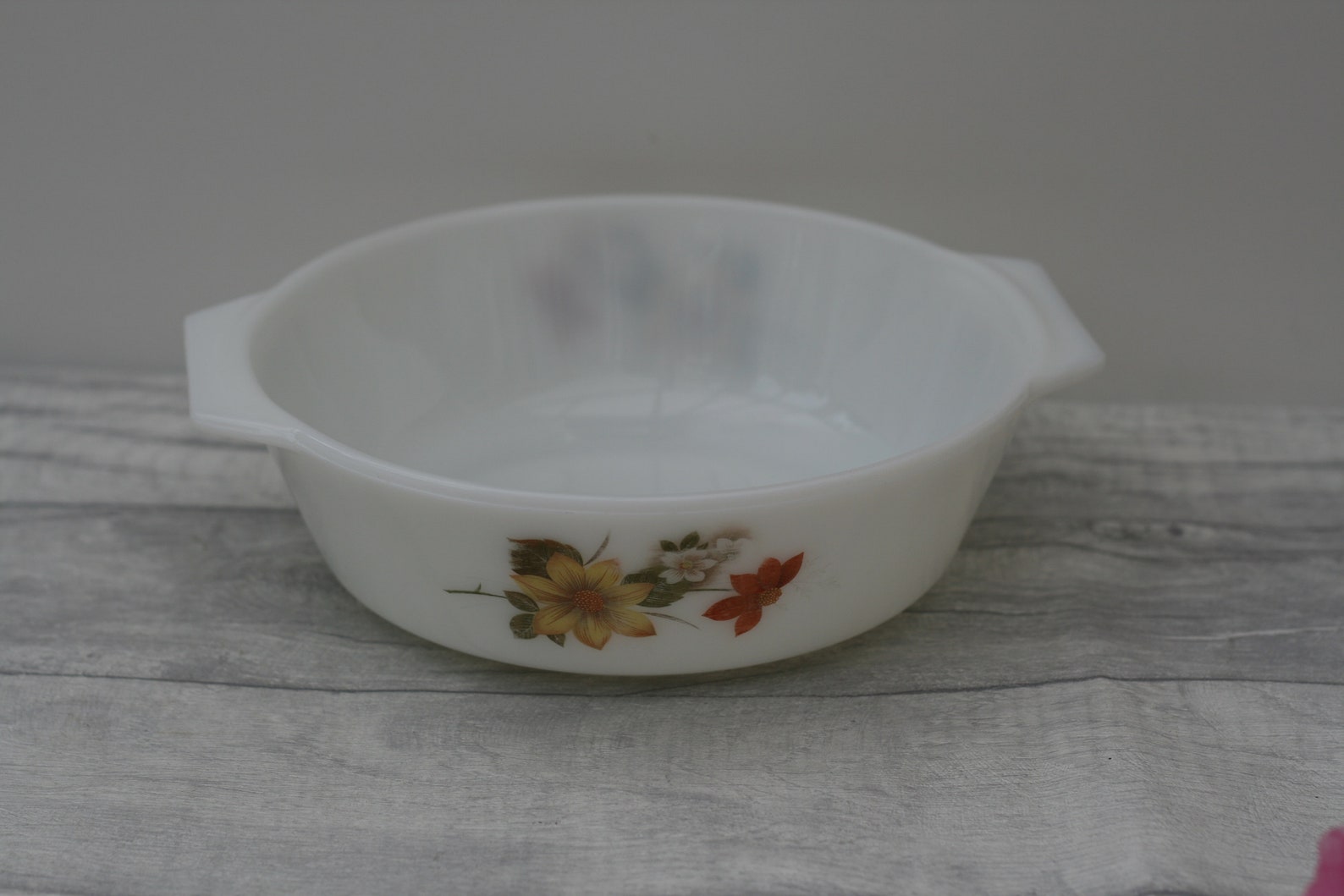 Pyrex Casserole Dish in Autumn Glory/ Dahlia Pattern Basin - Etsy