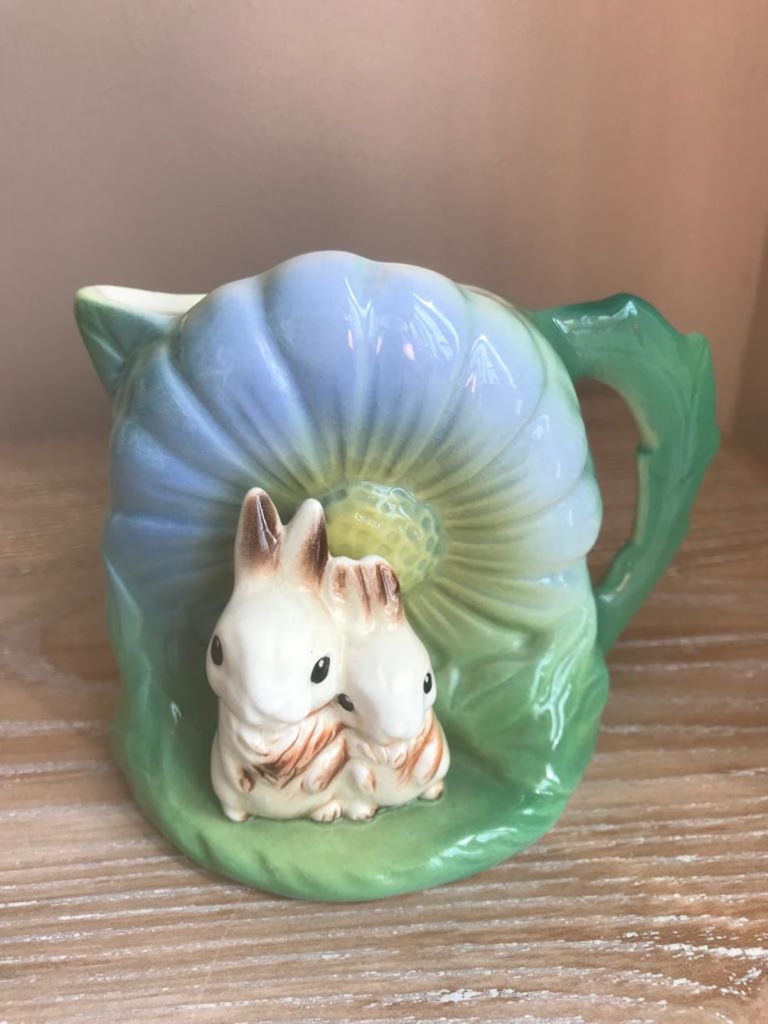 Hornsea Fauna Pottery - Small Rabbit Posy Holder, Ceramic Bunny, Made ...