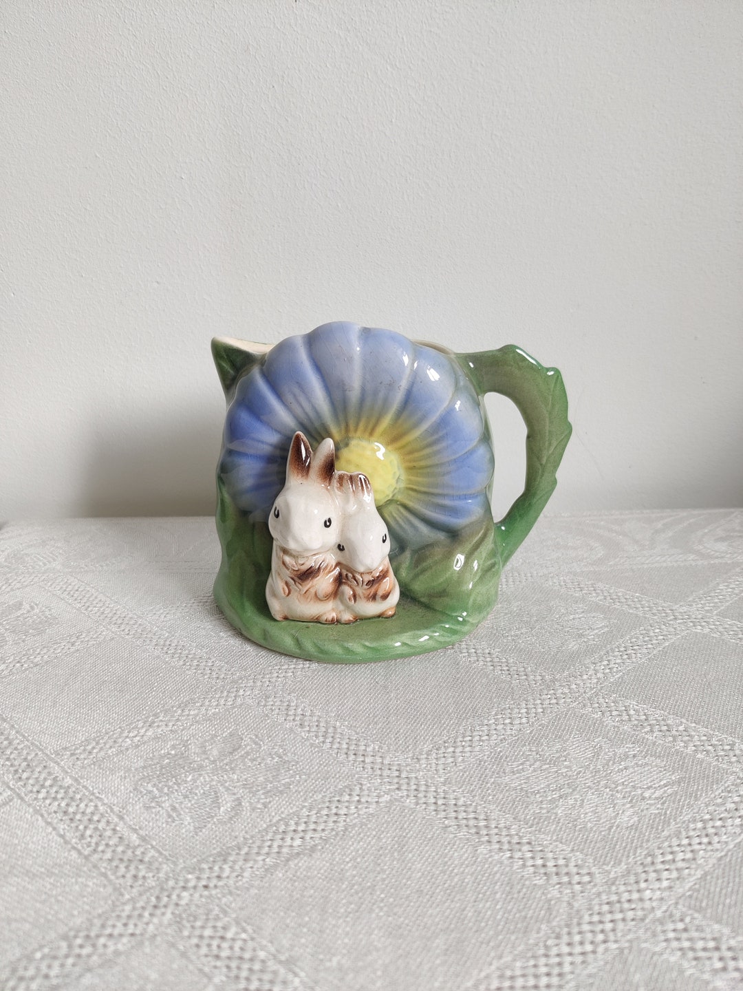 Hornsea Fauna Pottery - Small Rabbit Posy Holder, Ceramic Bunny, Made ...