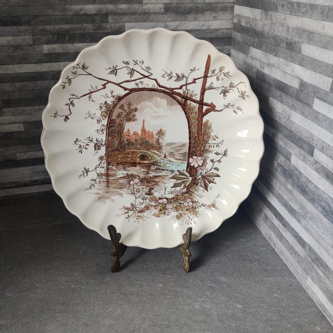 Edge Malkin Co Scalloped Edge Dish Retro, Osborne Ironstone, Made in ...