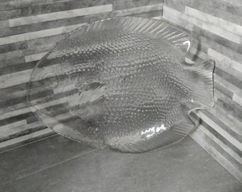 Arcoroc Glass Fish Plate Party Platter Angler Angling Fishing Fisherman ...