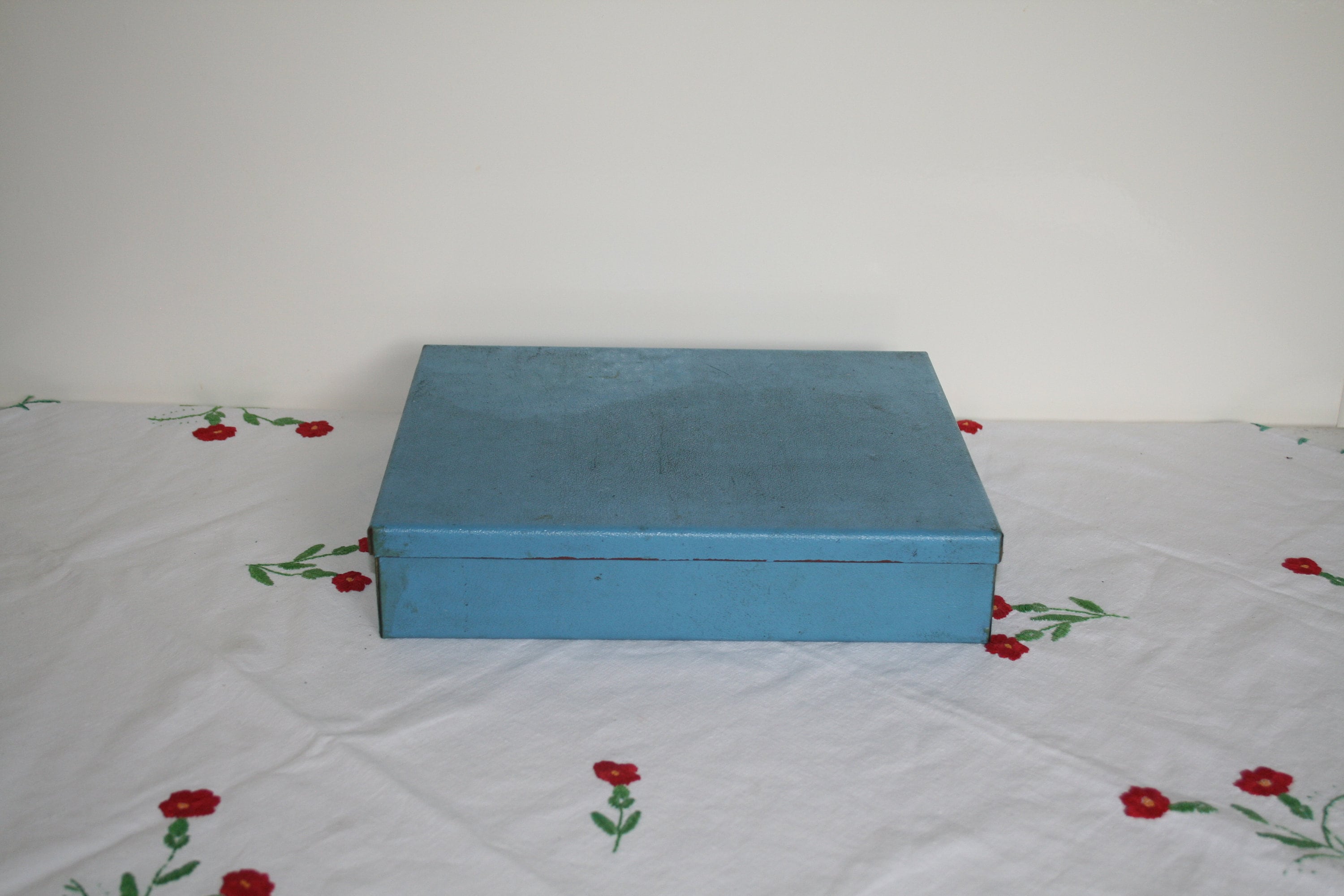 Three Industrial Handmade Blue Boxes / Tins. Home Decor - Etsy UK