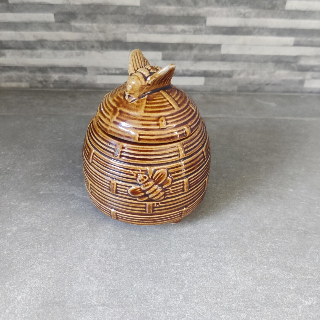 Vintage Beehive and Bee Honey Pot, Made in Devon England DAMAGED - Etsy