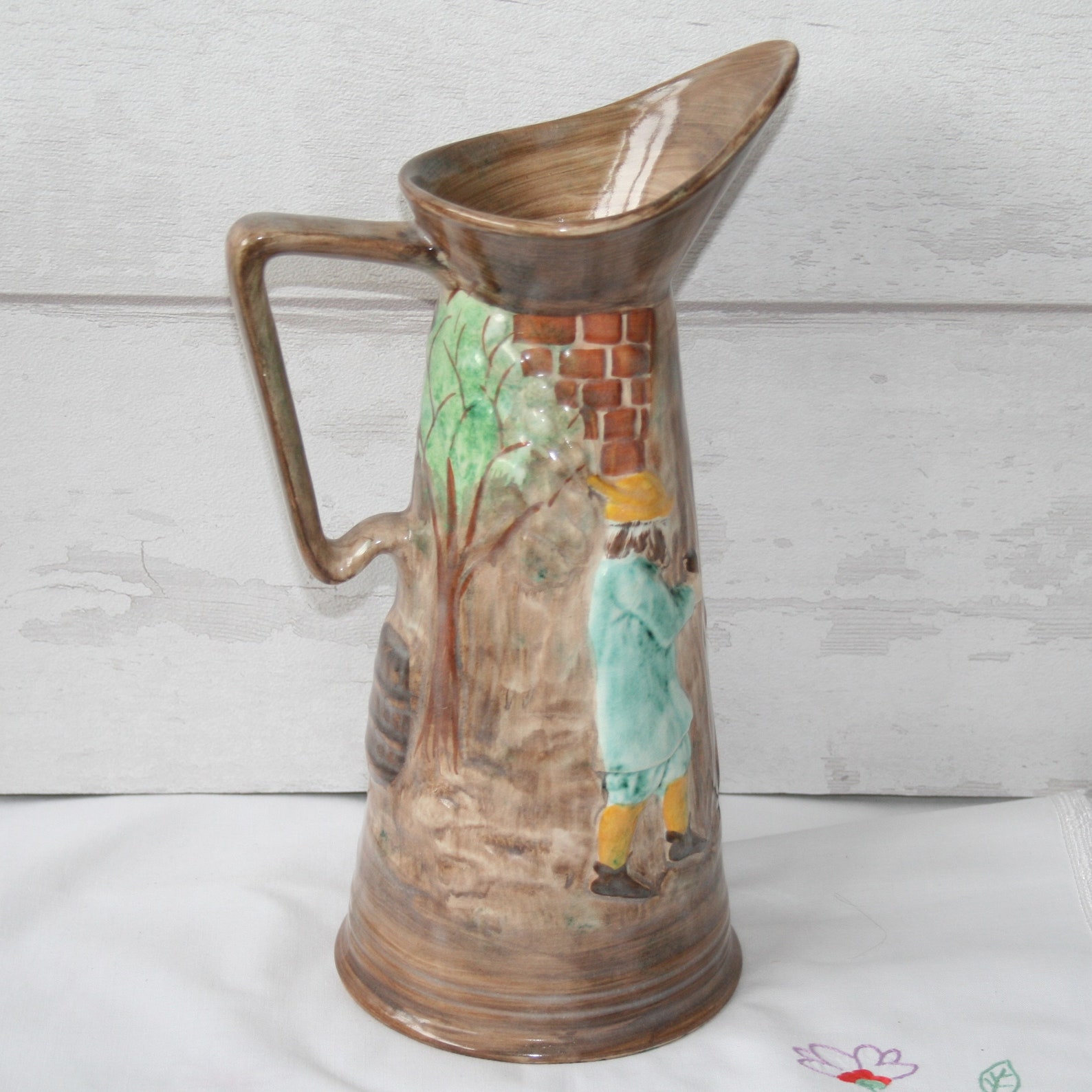 Large E. Radford Pottery England Handpainted Pitcher/jug/vase, Tavern ...