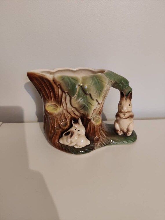 Home Décor Made in England Hornsea Fauna Pottery Rabbit and Smiley Face ...