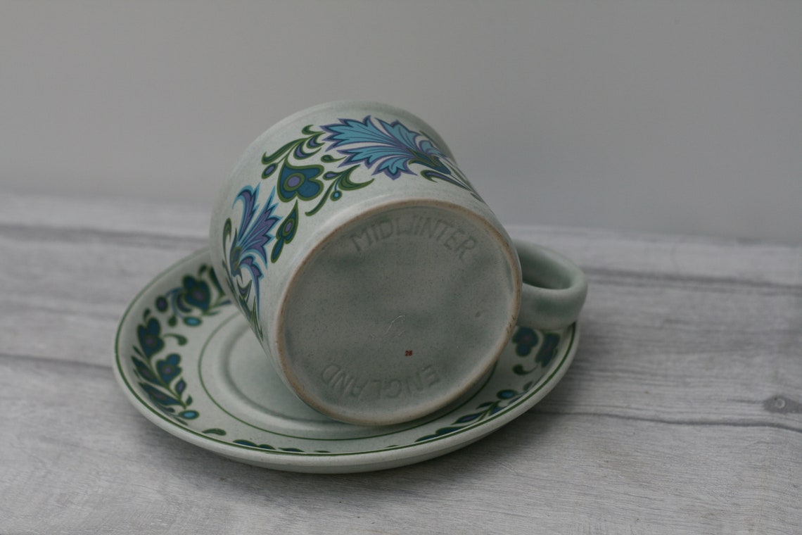 Midwinter Caprice Coffee Cups and Saucers - Etsy