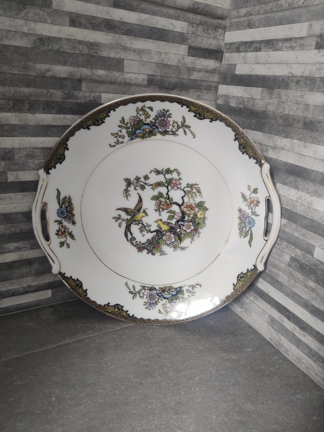 Kokura China Bird Cake Plate, Made in Japan - Etsy