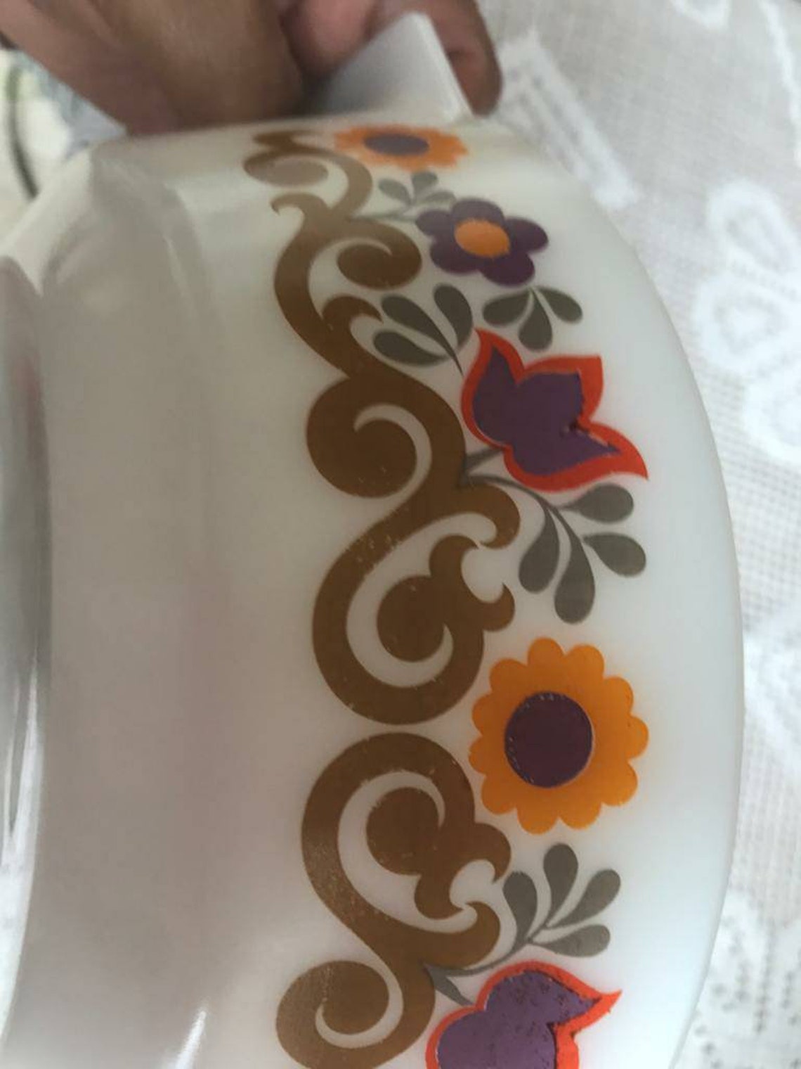 Pyrex Casserole Dish in Briarwood Pattern Basin Kitchenalia - Etsy