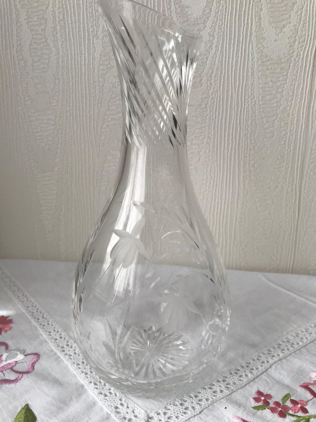 Stuart Crystal Cascade Cut Carafe - Etsy UK