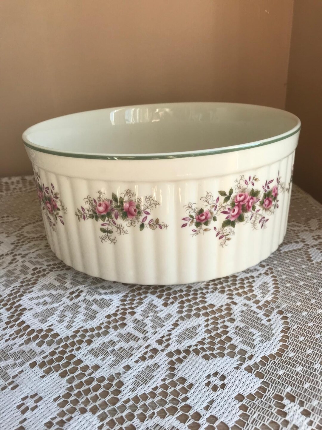 Royal Albert Country Bakeware Souffle Dish With Lavender Rose Pattern ...