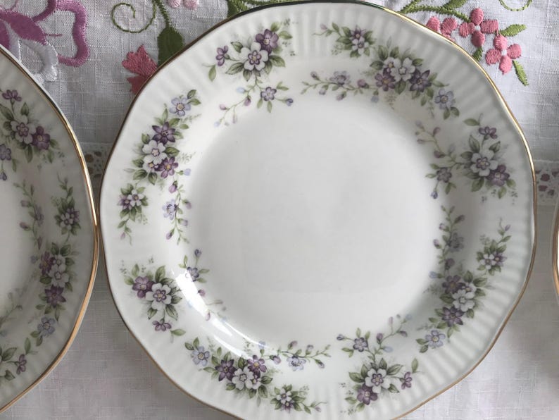 Set of Six Elizabethan Chantilly Floral Tea Plates - Etsy