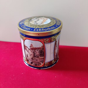 Vintage German Blue Tin, Beautiful Tin With Images on Each Side - Etsy UK