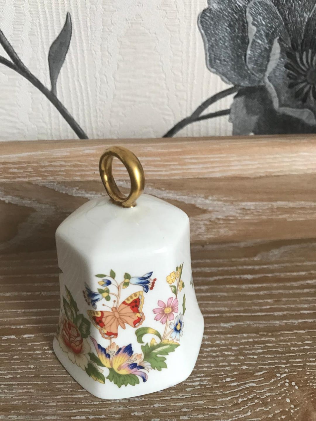 Aynsley Bell, Cottage Garden Bell, Bone China, English Floral Trinket ...