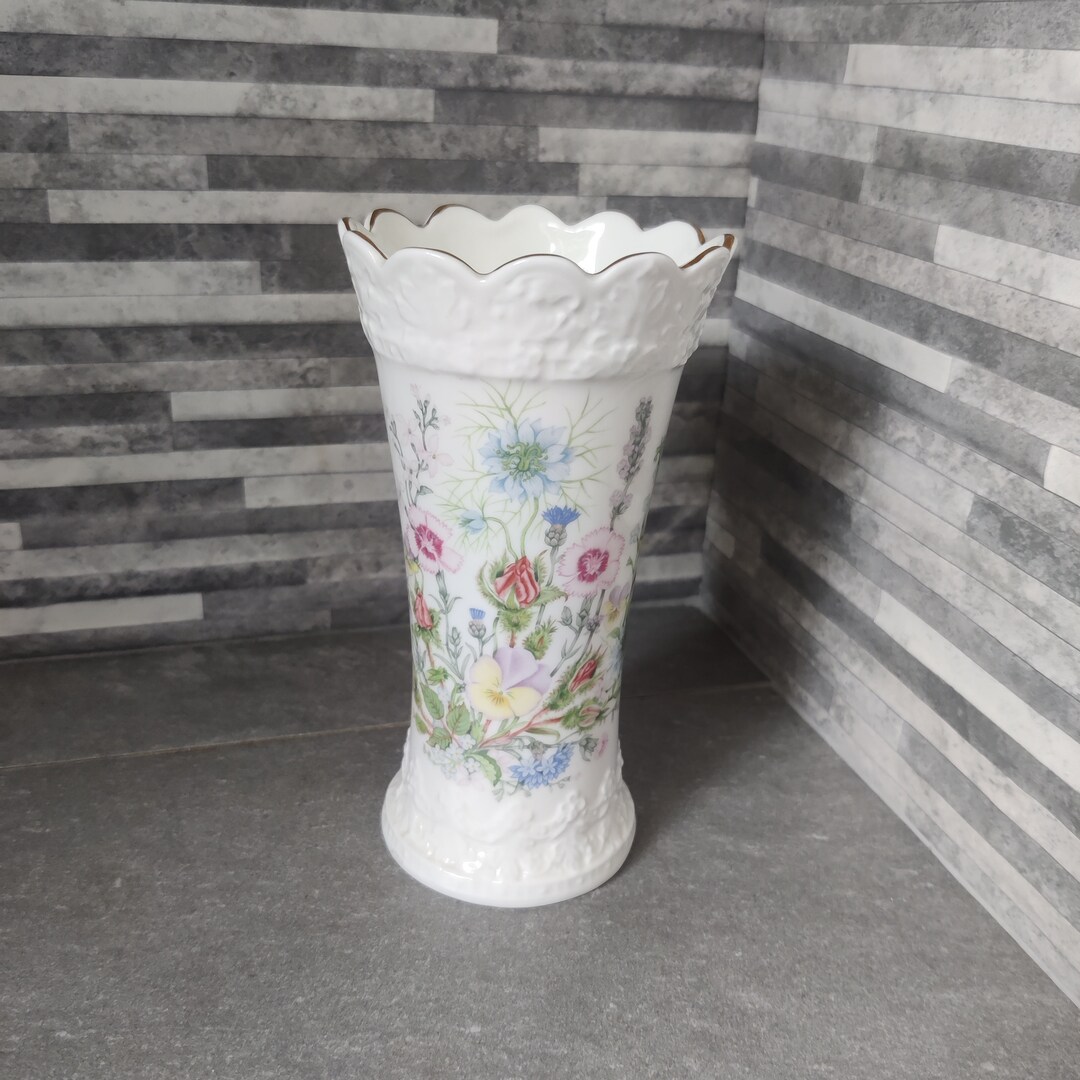 Aynsley Floral Wild Tudor Vase - Etsy