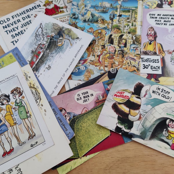 Cartoon Postcards - Etsy