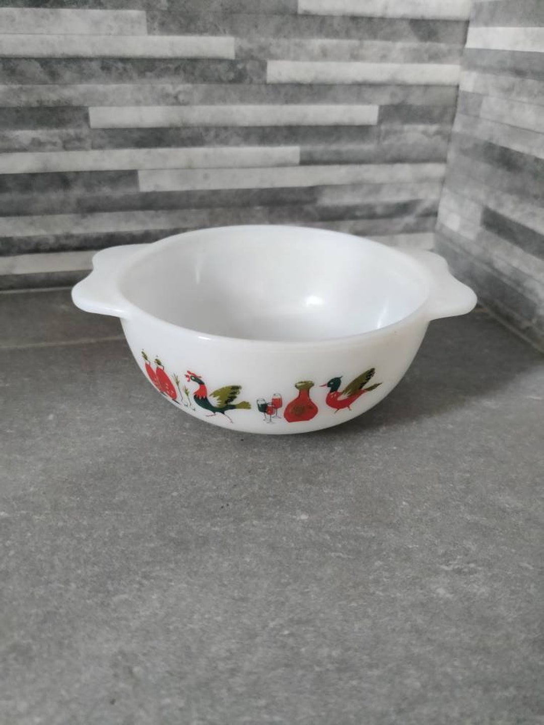 Mini Fowl Play Casserole Dish, JAJ Pyrex, Basin, Kitchenalia - Etsy