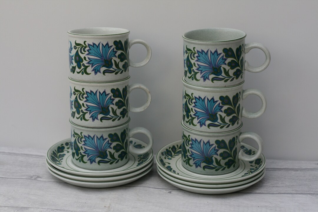 Midwinter Caprice Coffee Cups and Saucers - Etsy