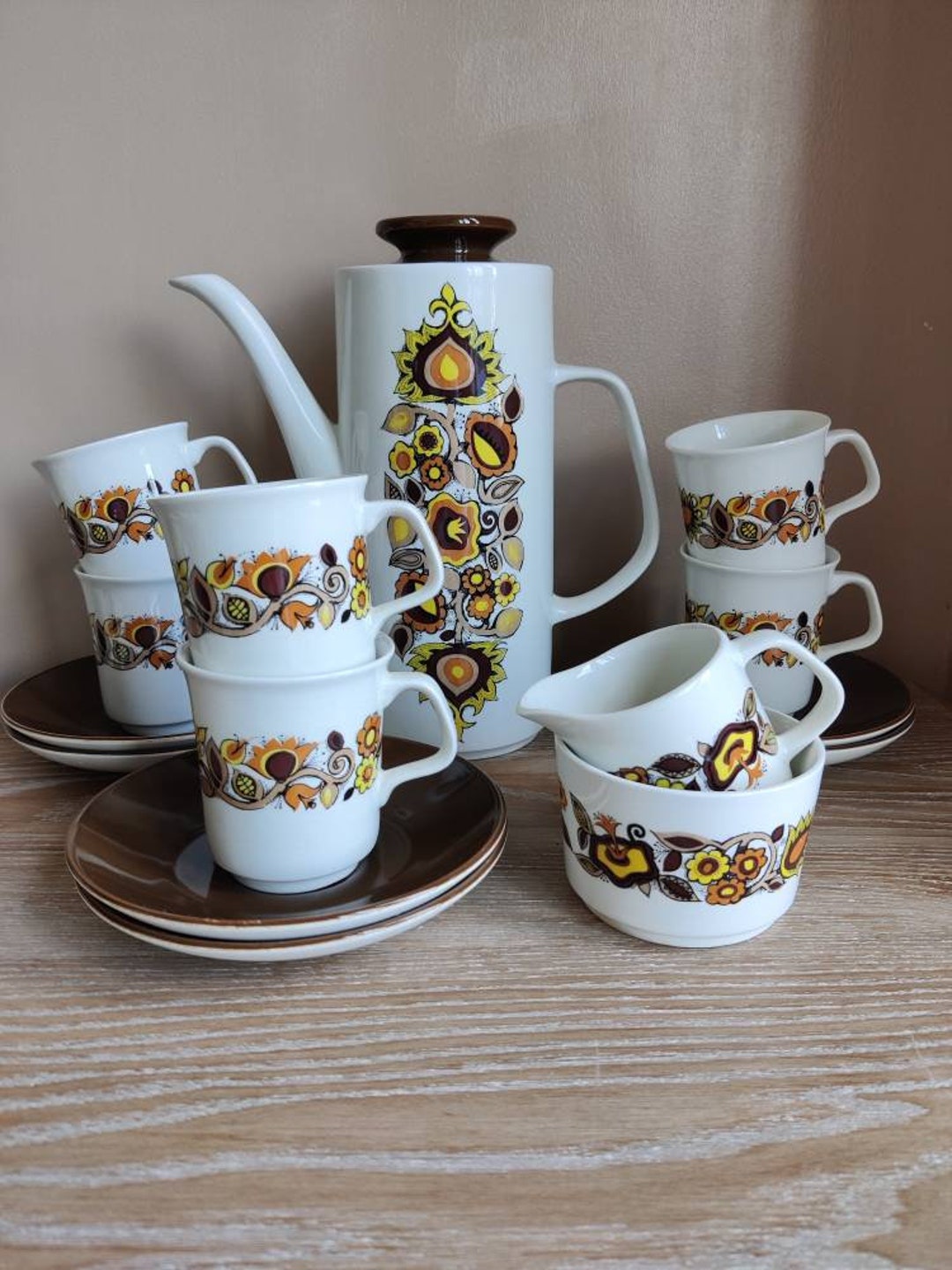 Vintage J &G Meakin Coffee Set - Etsy UK