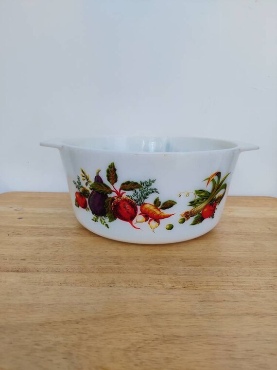 Vintage Jaj Pyrex Made in England Market Garden casserole bowl very ...