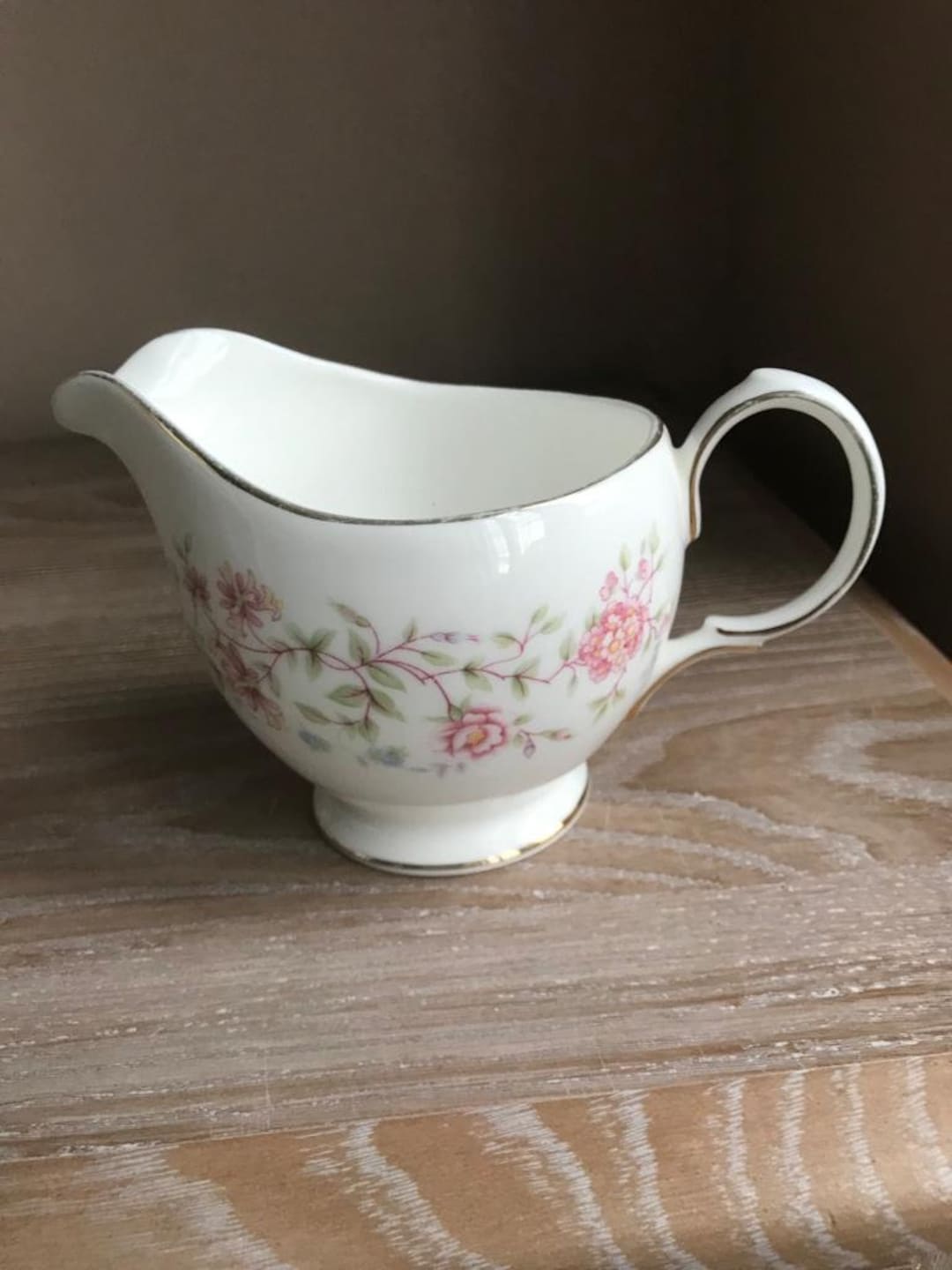 Colclough Pink Flower Cream/milk Jug - Etsy
