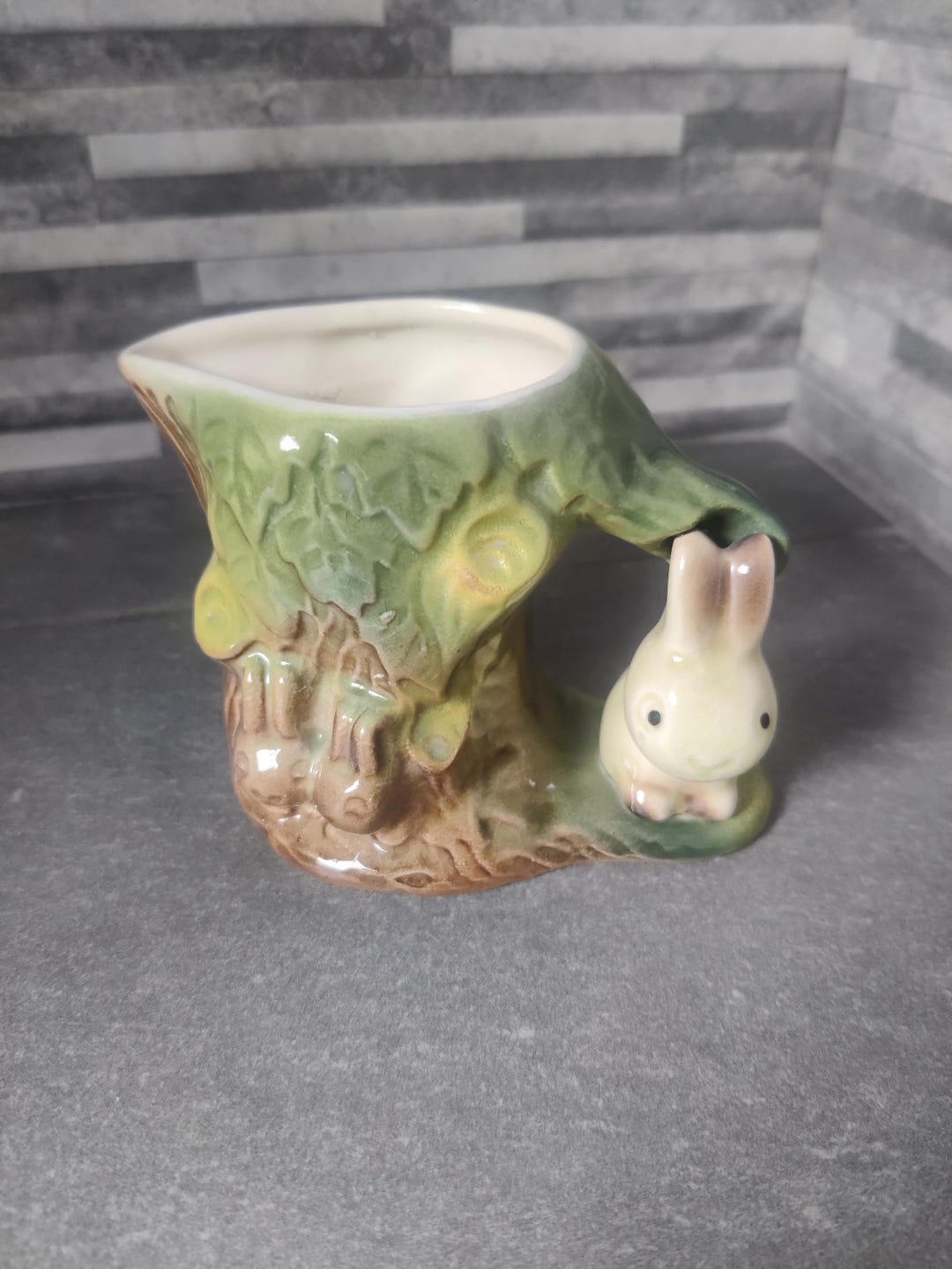 Hornsea Fauna Pottery - Small Rabbit Posy Holder, Ceramic Bunny, Made ...