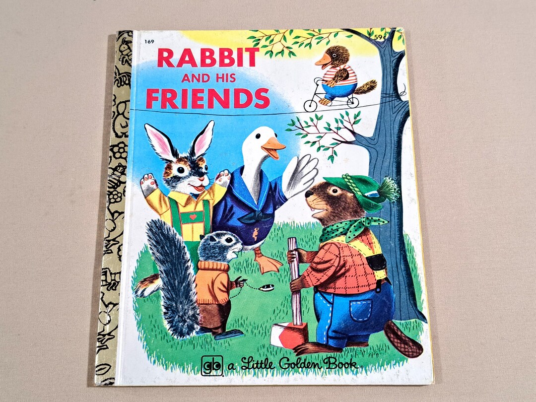 Vintage 70's Little Golden Book, "rabbit and His Friends" Story and ...