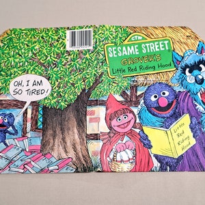 Vintage 80's Sesame Street Golden Shape Book, grover's Little Red ...