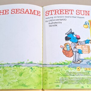 Vintage 80's Sesame Street Book "the Sesame Street Sun" by Linda ...