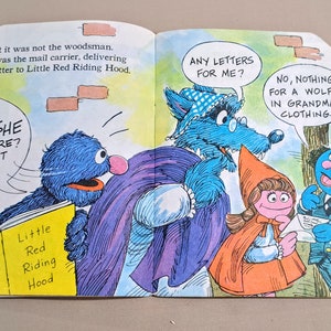 Vintage 80's Sesame Street Golden Shape Book, grover's Little Red ...