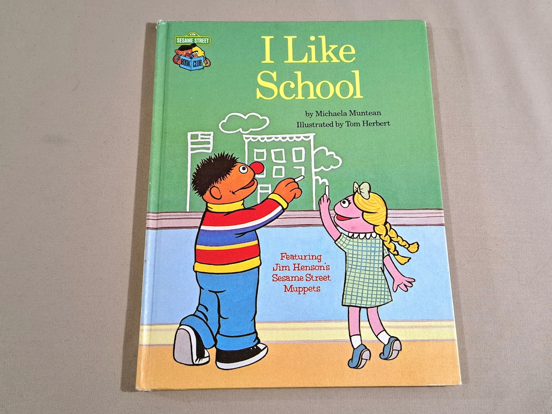 Vintage 80's Sesame Street Book "i Like School" by Michaela Muntean ...