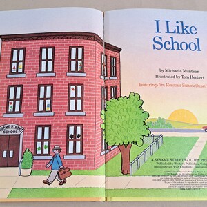 Vintage 80's Sesame Street Book "i Like School" by Michaela Muntean ...