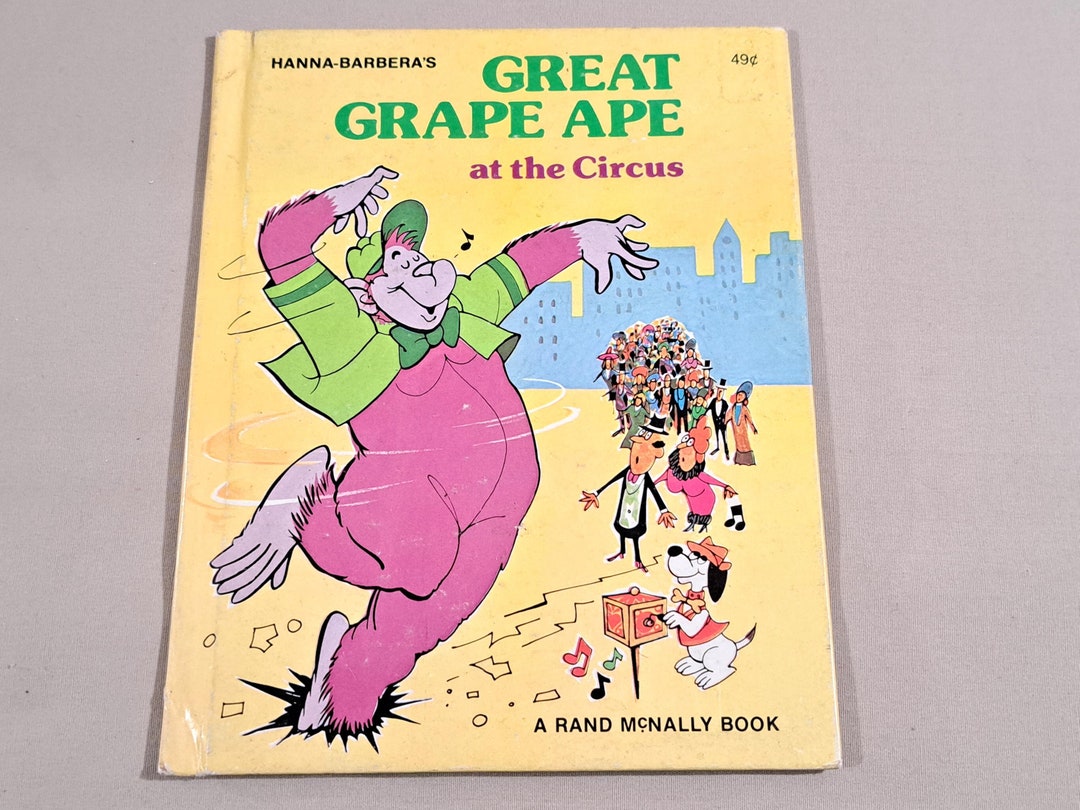 Vintage 70's Hanna Barbera Rand Mcnally Book, "great Grape Ape at the ...