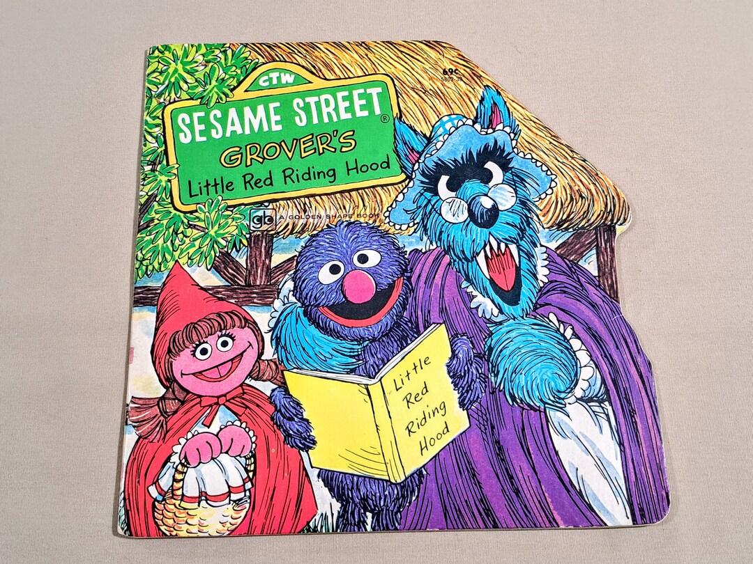 Vintage 80's Sesame Street Golden Shape Book, grover's Little Red ...