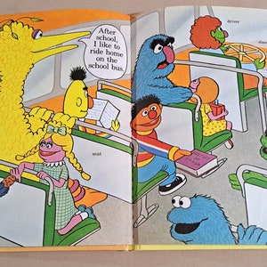 Vintage 80's Sesame Street Book "i Like School" by Michaela Muntean ...