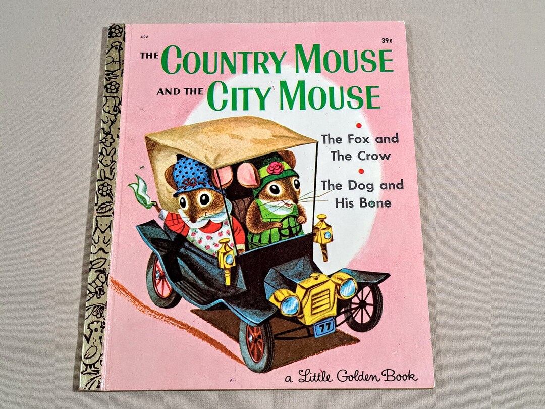 Vintage 60's Little Golden Book, "the Country Mouse and the City Mouse ...