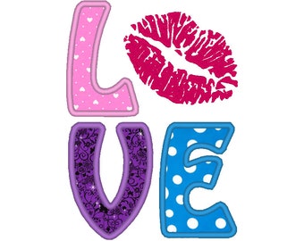 Lipstick Kiss Embroidery Design | Etsy