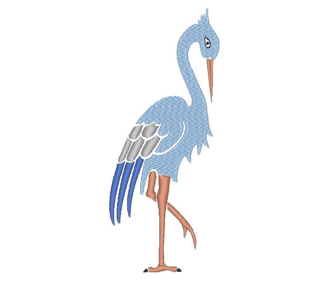 Medieval Heron Embroidery Machine Design - Etsy