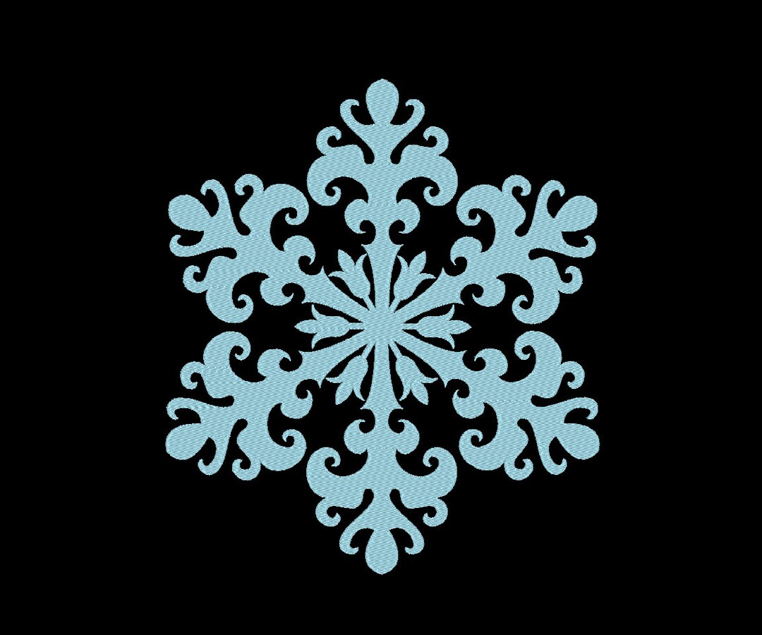 Floral Snowflake Icy Frozen Ice Flower Embroidery Machine Design 11 ...