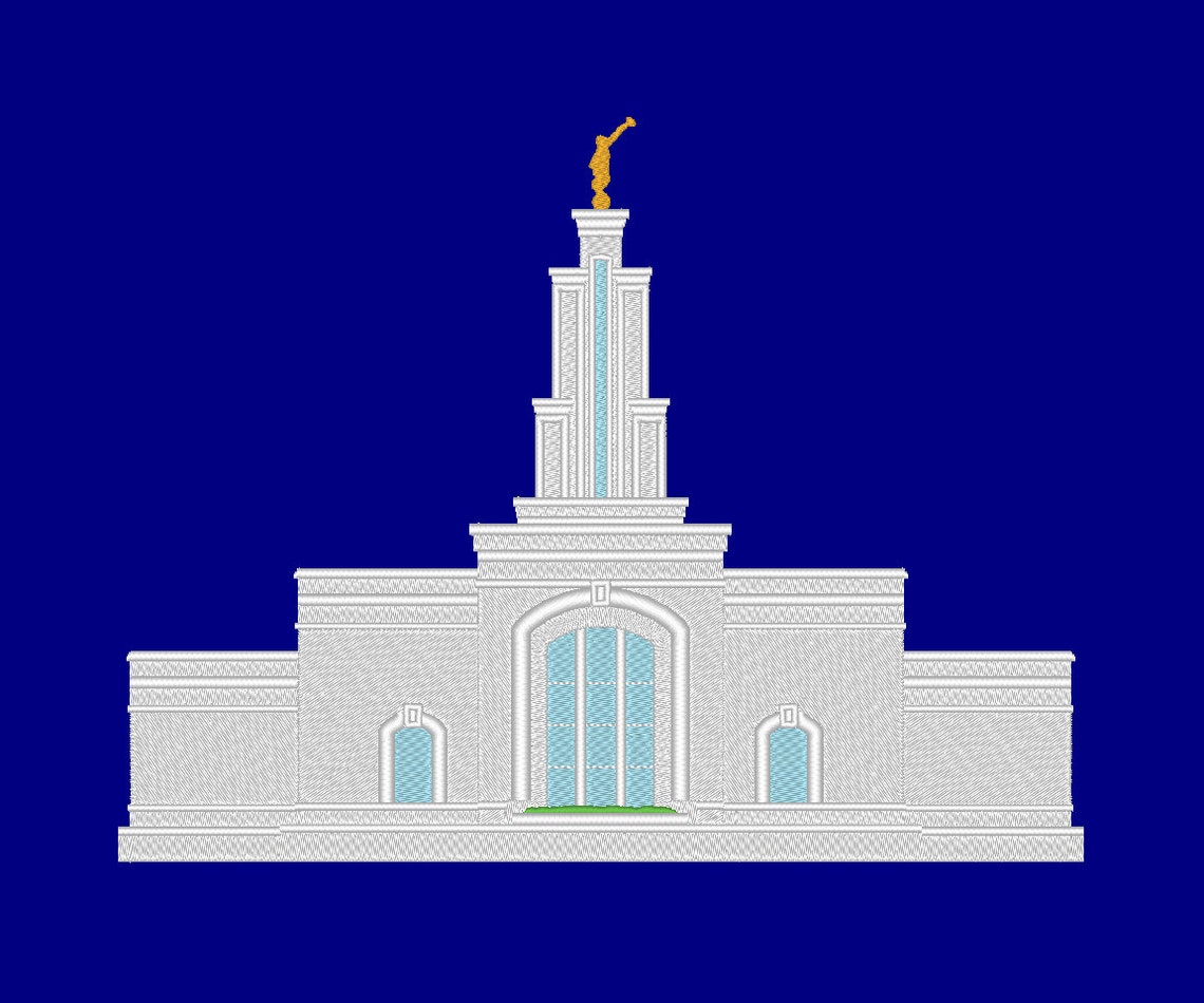 San Antonio Temple Embroidery Machine Design - Etsy