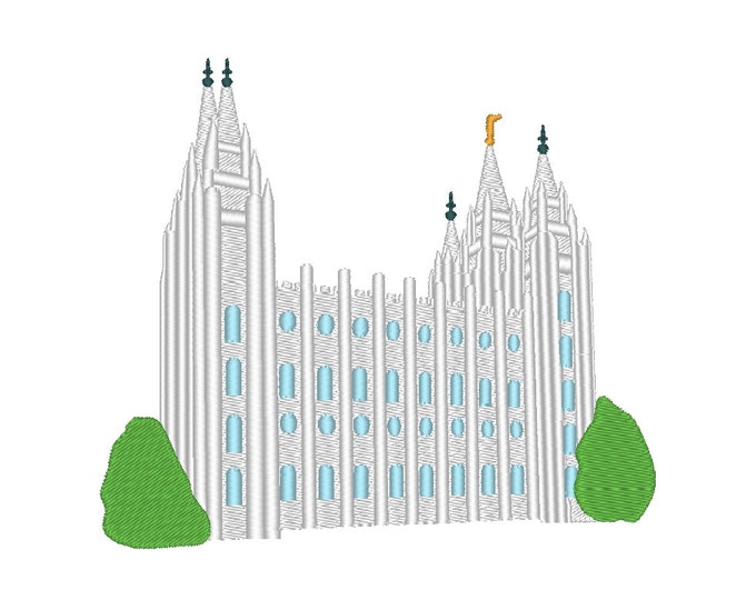 Salt Lake City Utah Temple Simple Small Embroidery Machine Design - Etsy