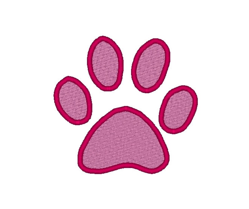 2 in 1 Cute Paw Print Embroidery Design and Applique Design | Etsy