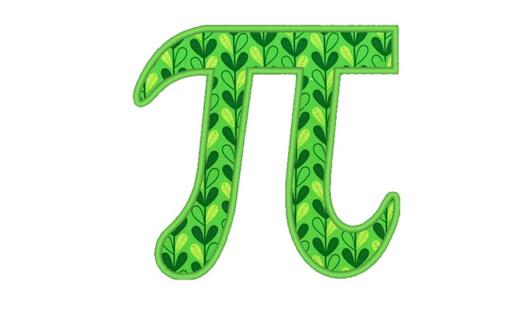 2 in 1 Pi Sign Embroidery Machine Design & Applique - Etsy
