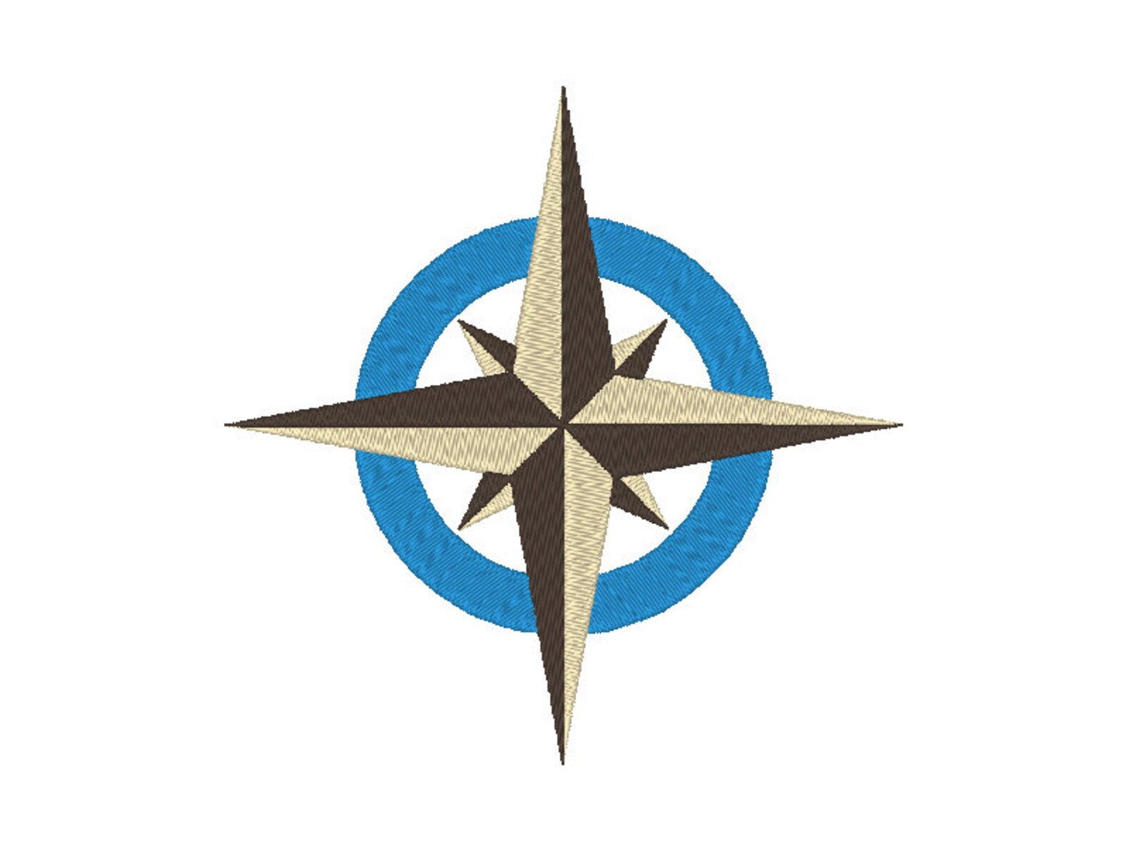 Compass Navigation Star Embroidery Design - Etsy