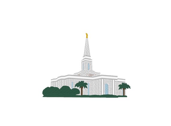 Orlando Florida Temple Simple Small Embroidery Machine Design | Etsy