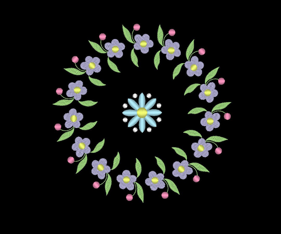 Vintage Regency Floral Flowers Embroidery Machine Design - Etsy